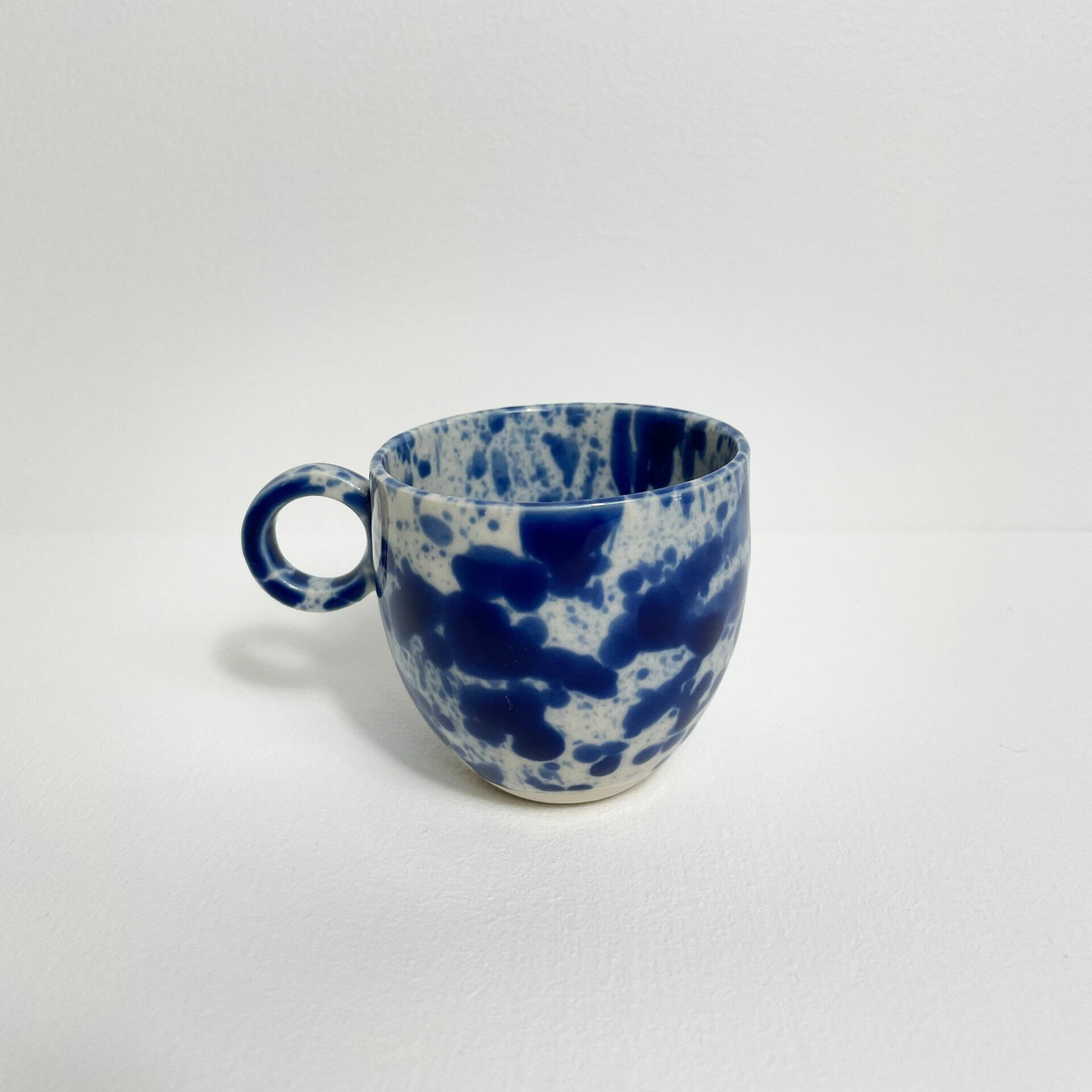Blue Splatter Espresso Cup: Unique and Colorful Style - Artists and Objects
