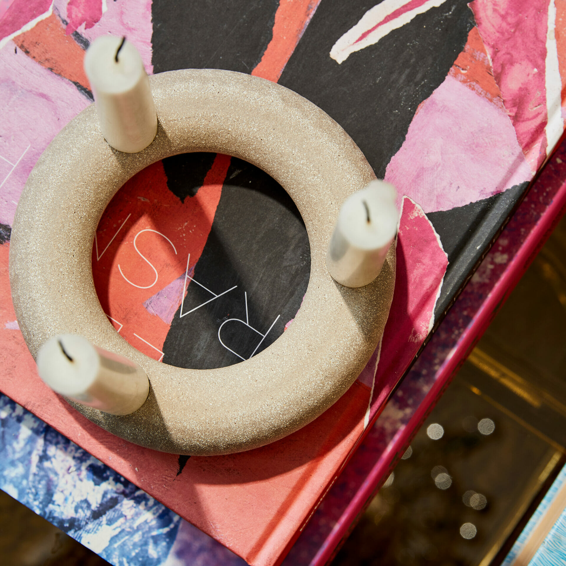 Torus Ring Candle Holder Grey - Artists and Objects