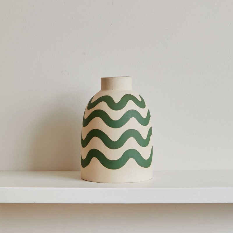 Green Wave Beehive Vase - Artists and Objects