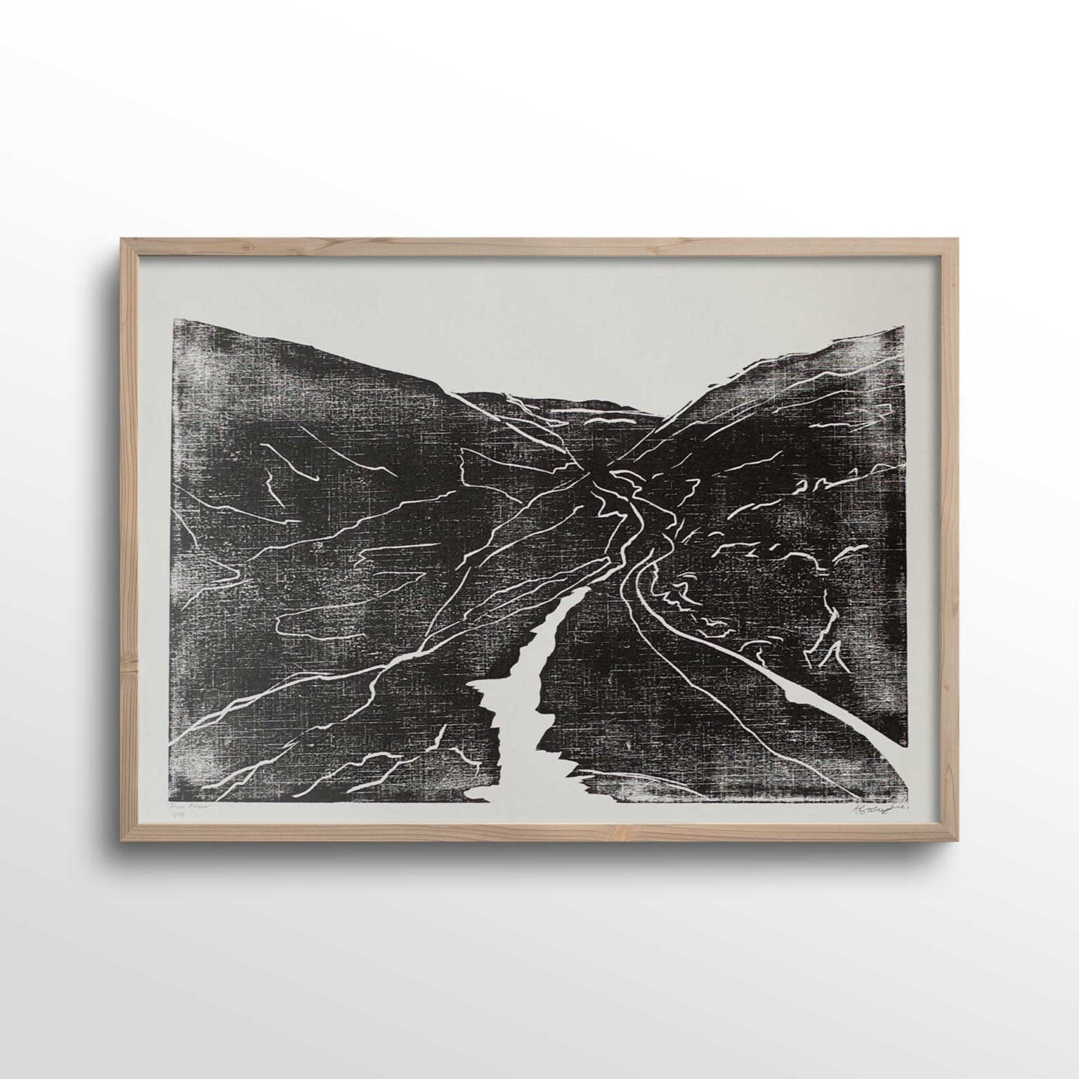 From Afar Woodcut Print - Artists and Objects