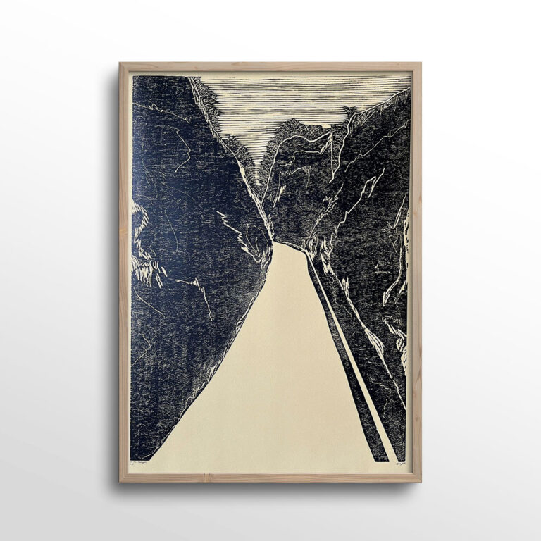 Wall Flowers IV Woodcut Print - Artists and Objects