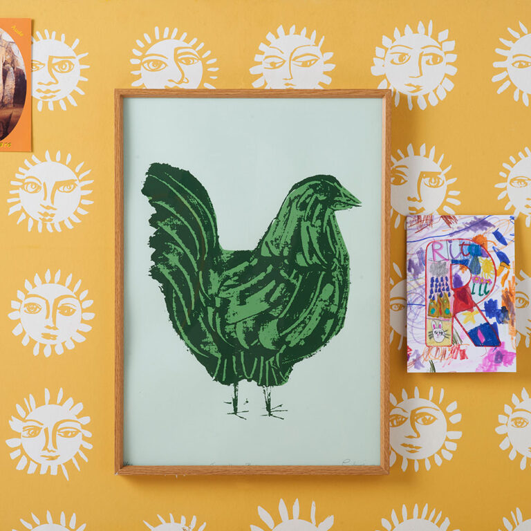 French Hen Pasture Screen Print - Artists and Objects